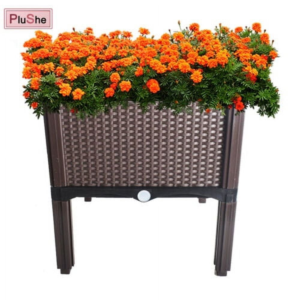 Outdoor Elevated Plastic Raised Garden Bed Planter Kit Box Vegetable ...