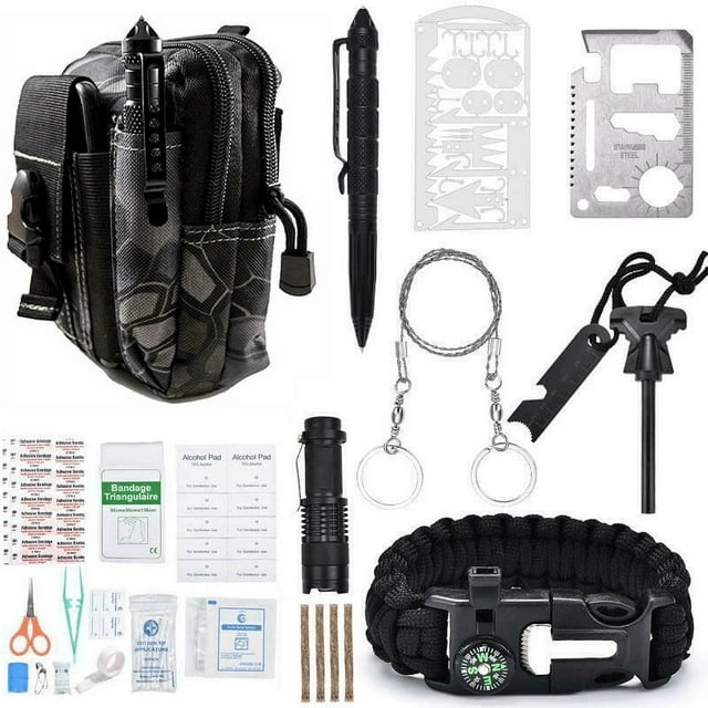 Outdoor Emergency Survival Gear Kit Camping Tactical Tools Military SOS ...