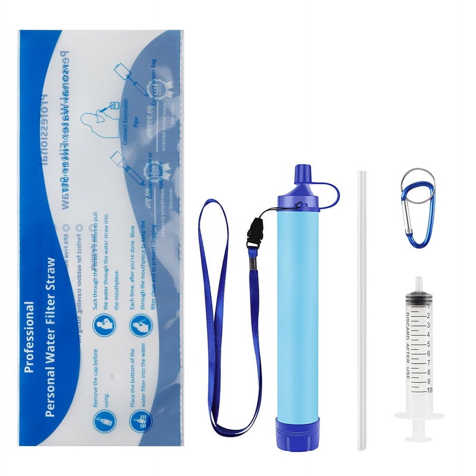 Outdoor Emergency Water Filter Straw Portable Bacteria Removal Camp ...
