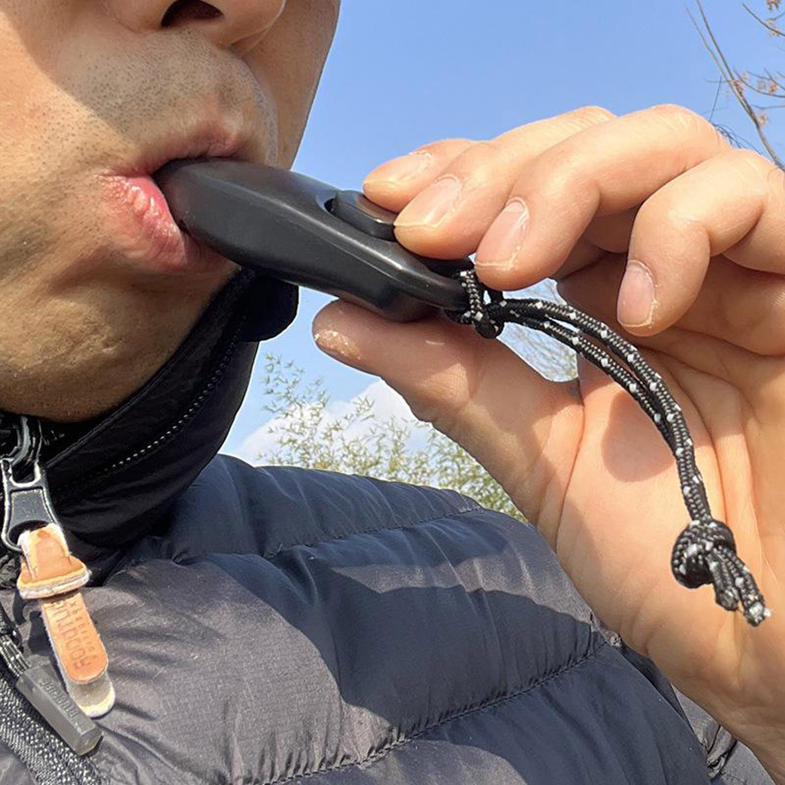 Outdoor Emergency Whistle with Reflective Cord - Loud Survival Whistle ...