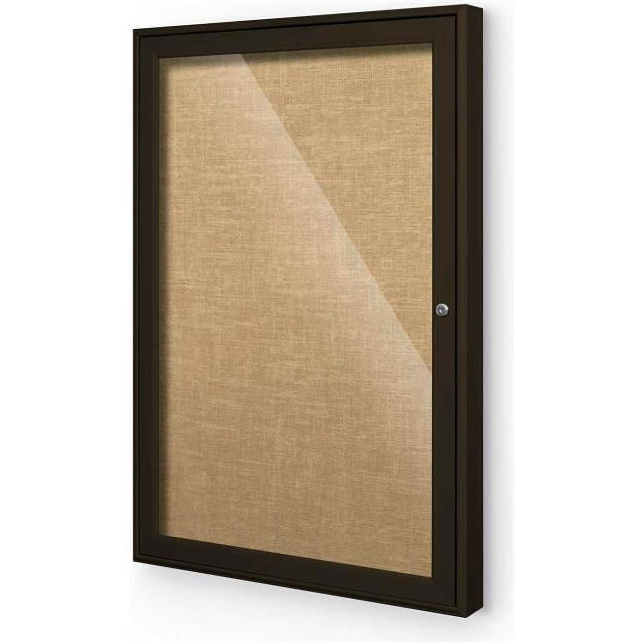 Outdoor Enclosed Bulletin Board Cabinet with 1-Door & Coffee Trim ...