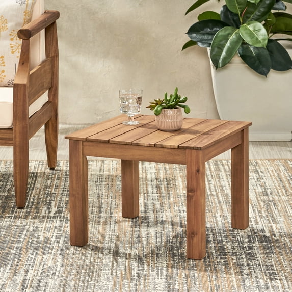 Outdoor End Table | Smooth Surface and Legs for Clean Design | Acacia ...