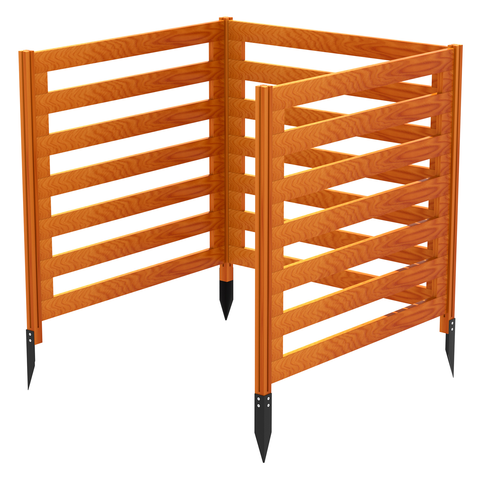 Outdoor Equipment Fence, Light Brown Expandable Design, 3-Panel Metal ...