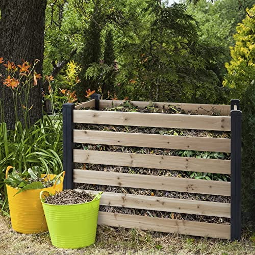 Outdoor Essentials Haven 2 ft. x 4 ft. Cedar Compost Bin - Walmart.com