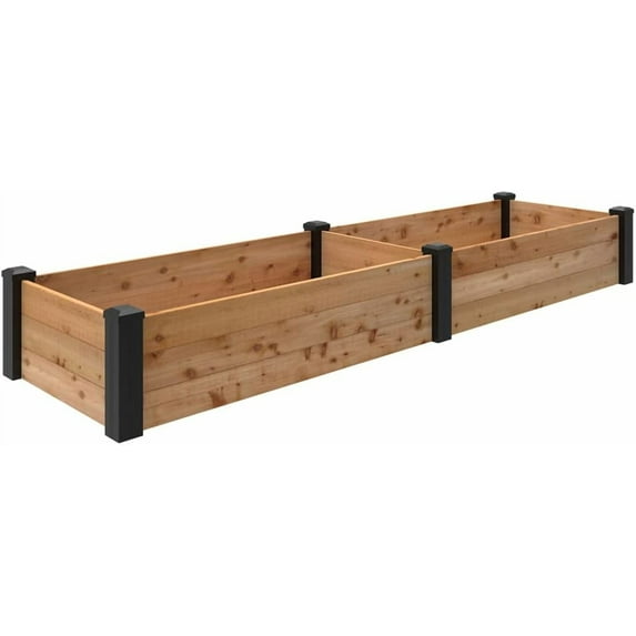 Outdoor Essentials Haven 4 ft. x 8 ft. Natural Cedar Raised Garden Bed ...