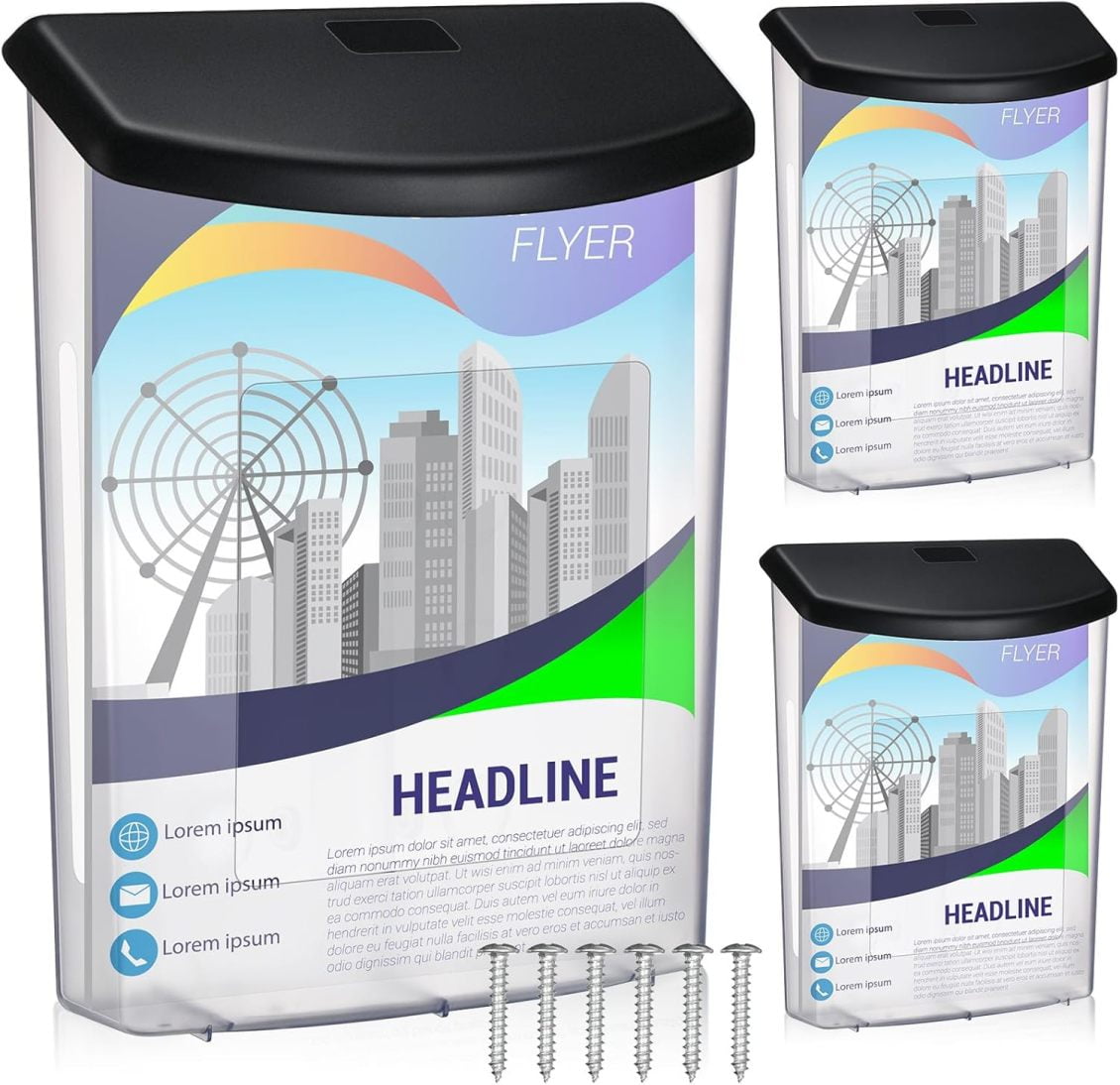 Outdoor Estate Brochure Box Plastic Brochure Waterproof Wall Mount ...