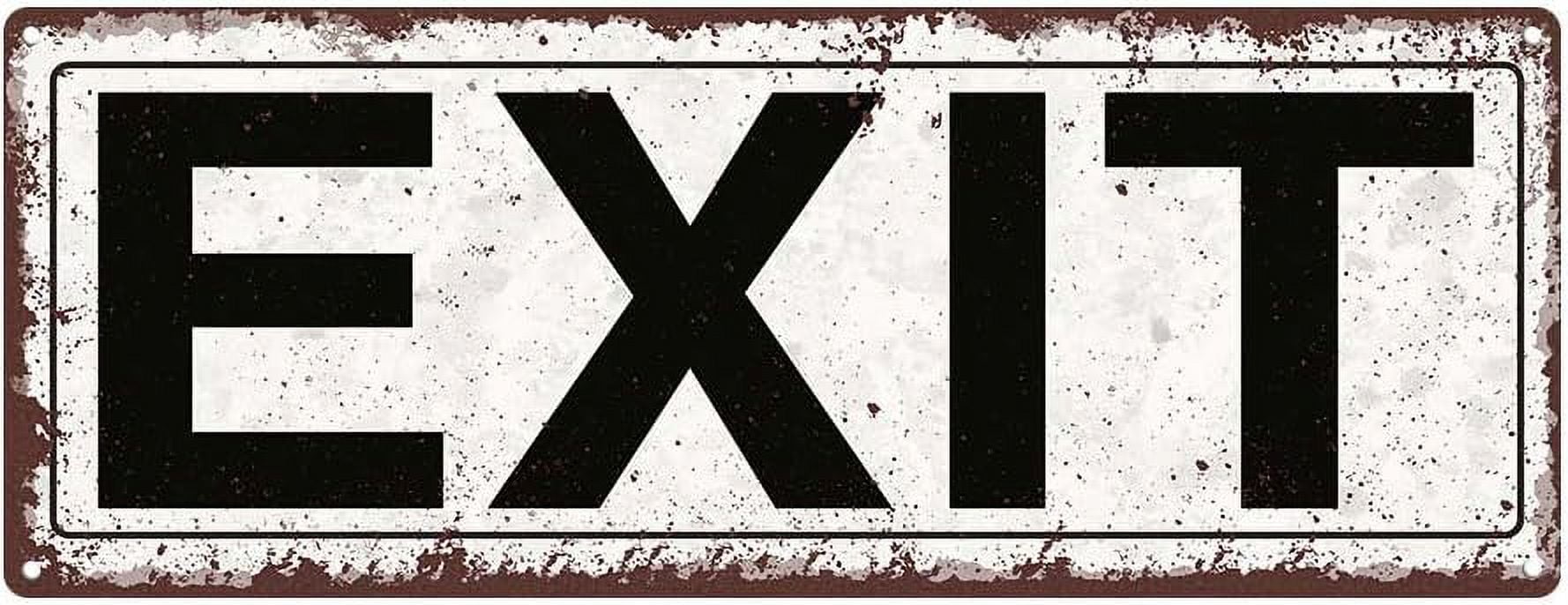 Outdoor Exit 6"x16" Metal Sign, Rustic, Outdoor Living, Bar, Guaranteed ...