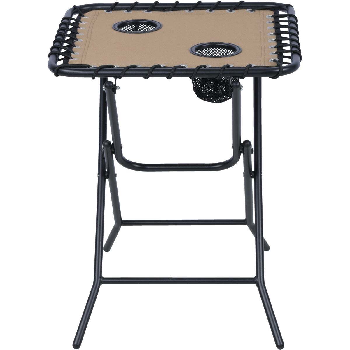 Outdoor Expressions Tan 18 In. Square Steel Folding Side Table ZD-T1022 ...