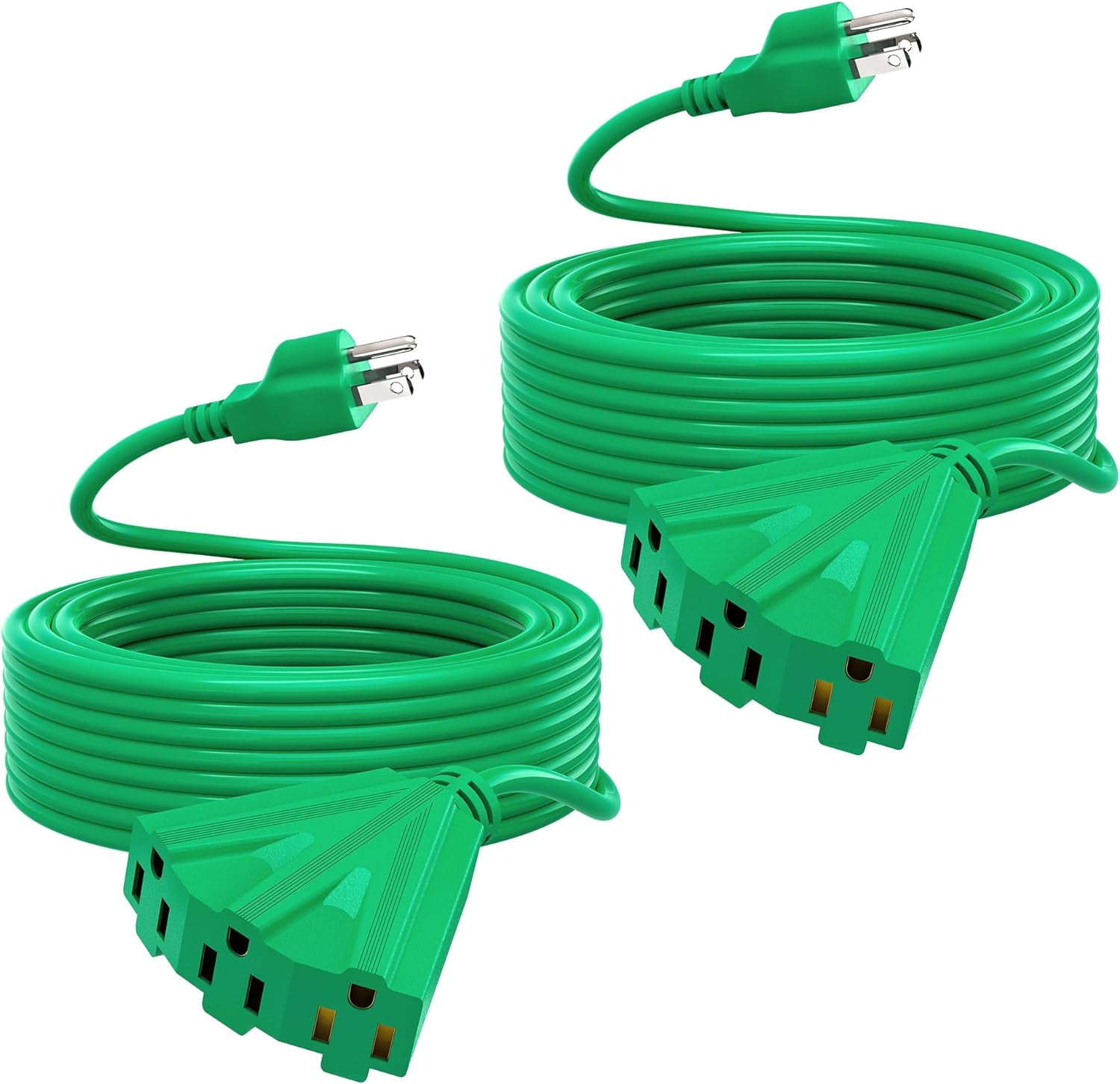Outdoor Extension Cord 10/15/25FT 1 to 3 Outlets Heavy Duty ...