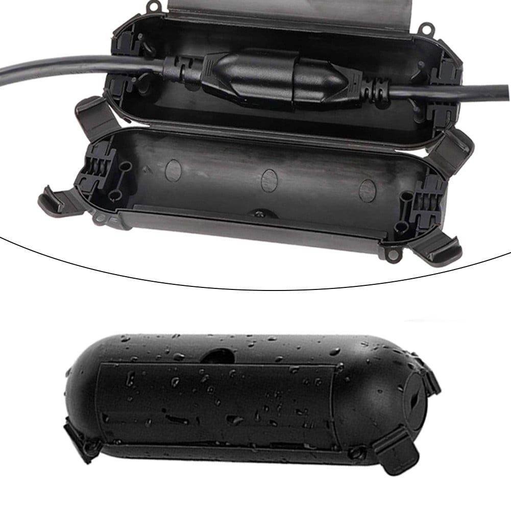 Outdoor Extension Cord Cover Black Weather Resistant Connector Safety ...
