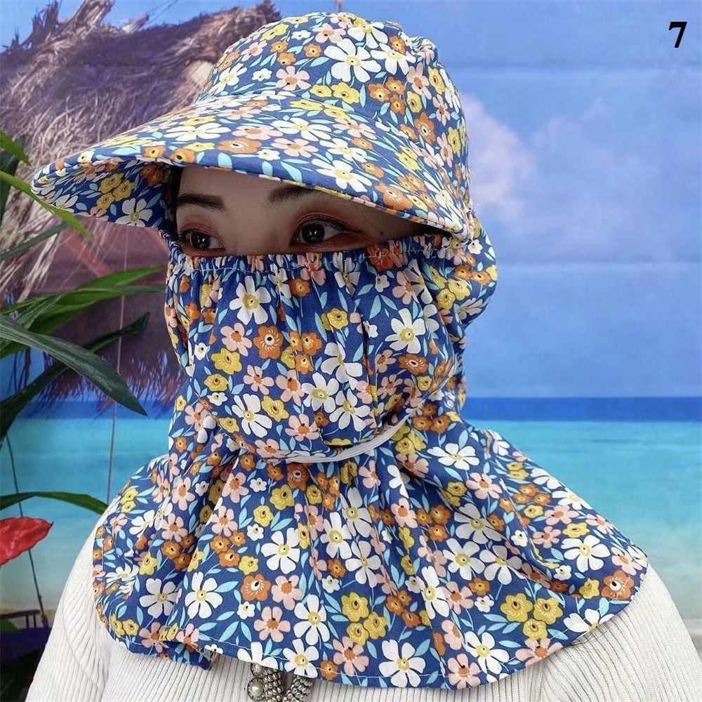 Outdoor Face And Neck UV Protection Ear Flap Women Hats Sun Hat Leisure ...