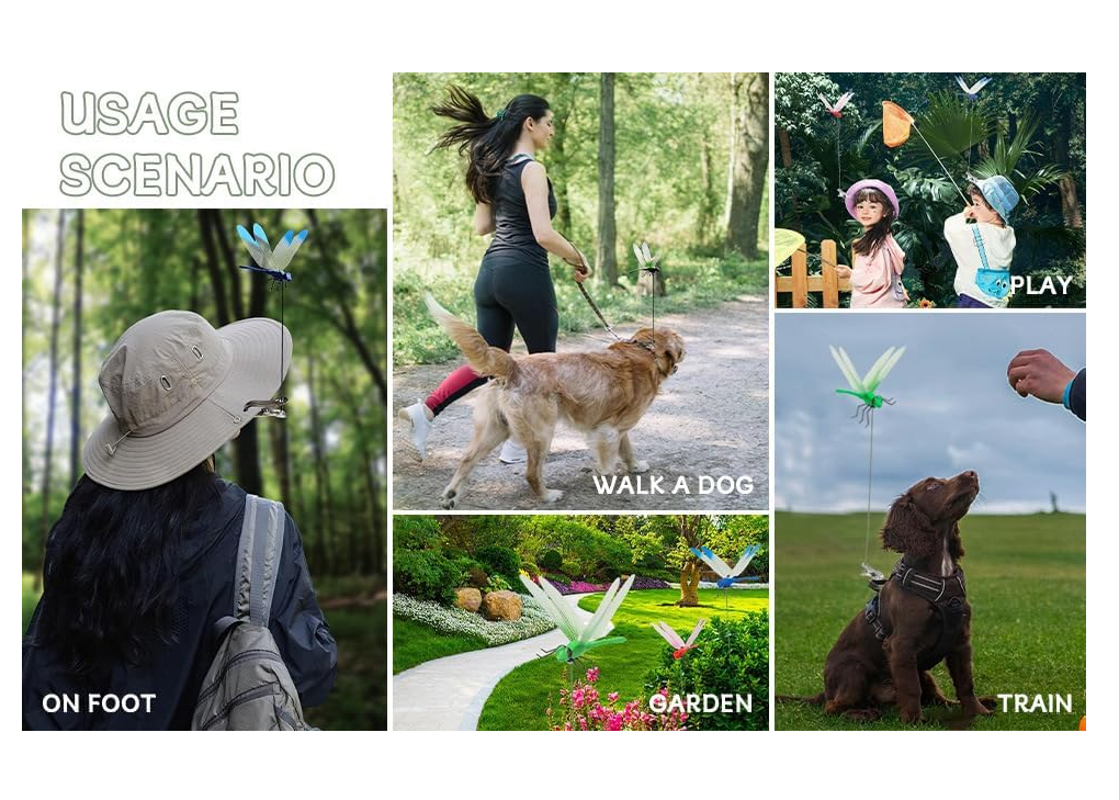 Outdoor Fake Dragonfly Rod Clip, Lightweight Durable Dragon Fly Clips ...