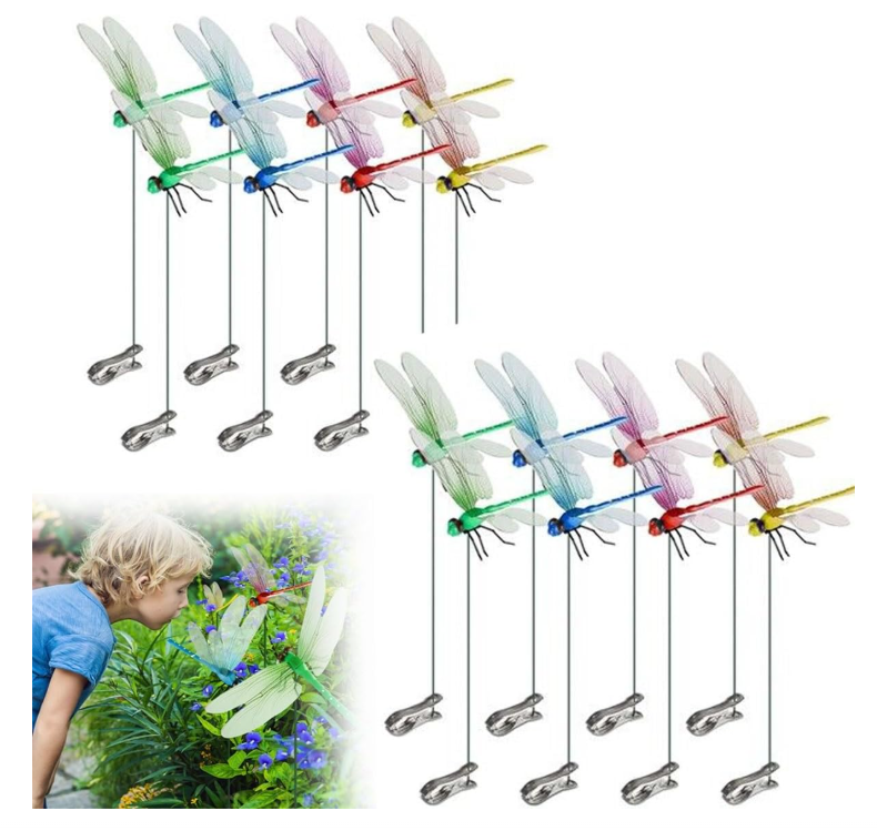 Outdoor Fake Dragonfly Rod Clip, Lightweight Durable Dragon Fly Clips ...
