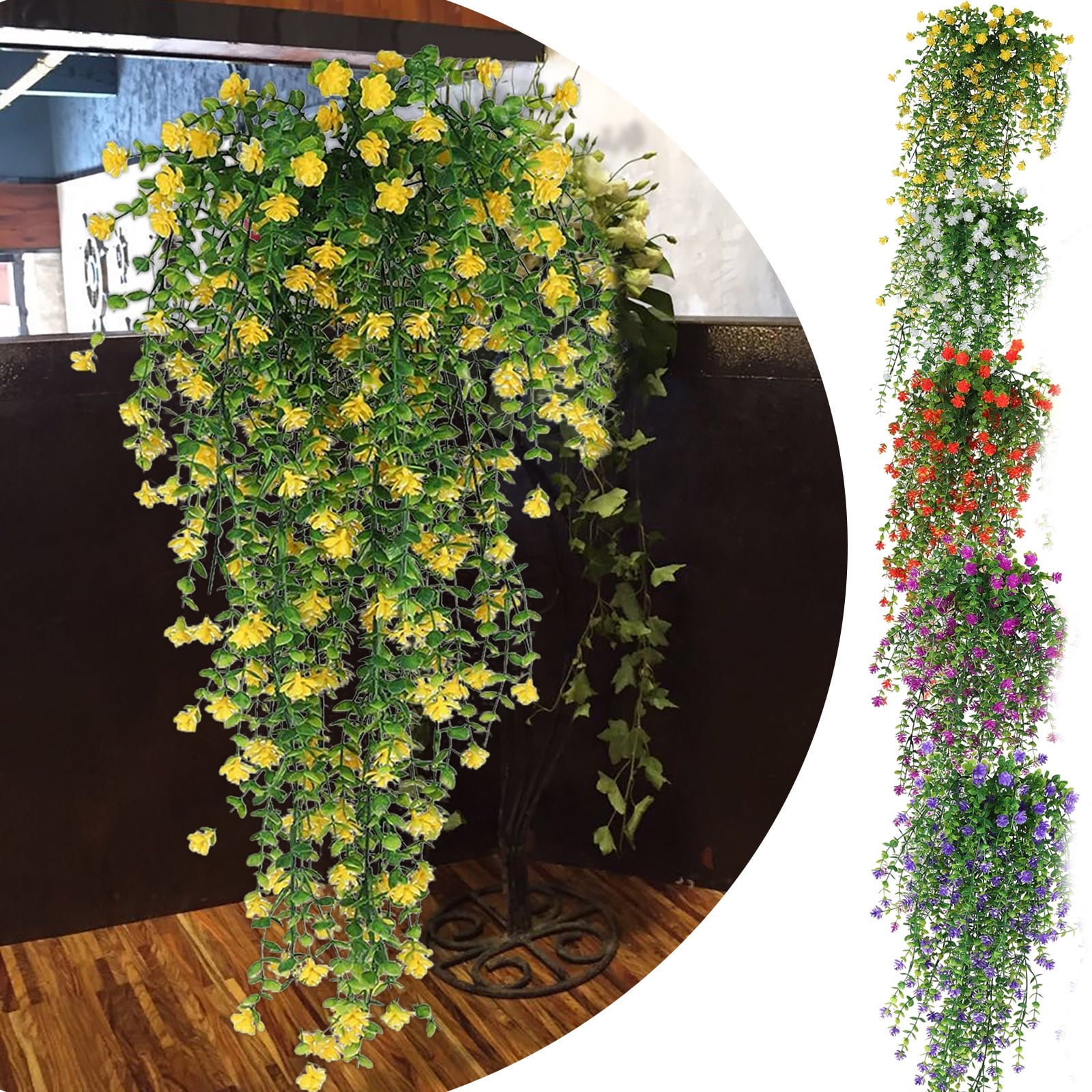 Outdoor Fake Hanging Plants, Artificial Hanging Plant Vine, Faux ...