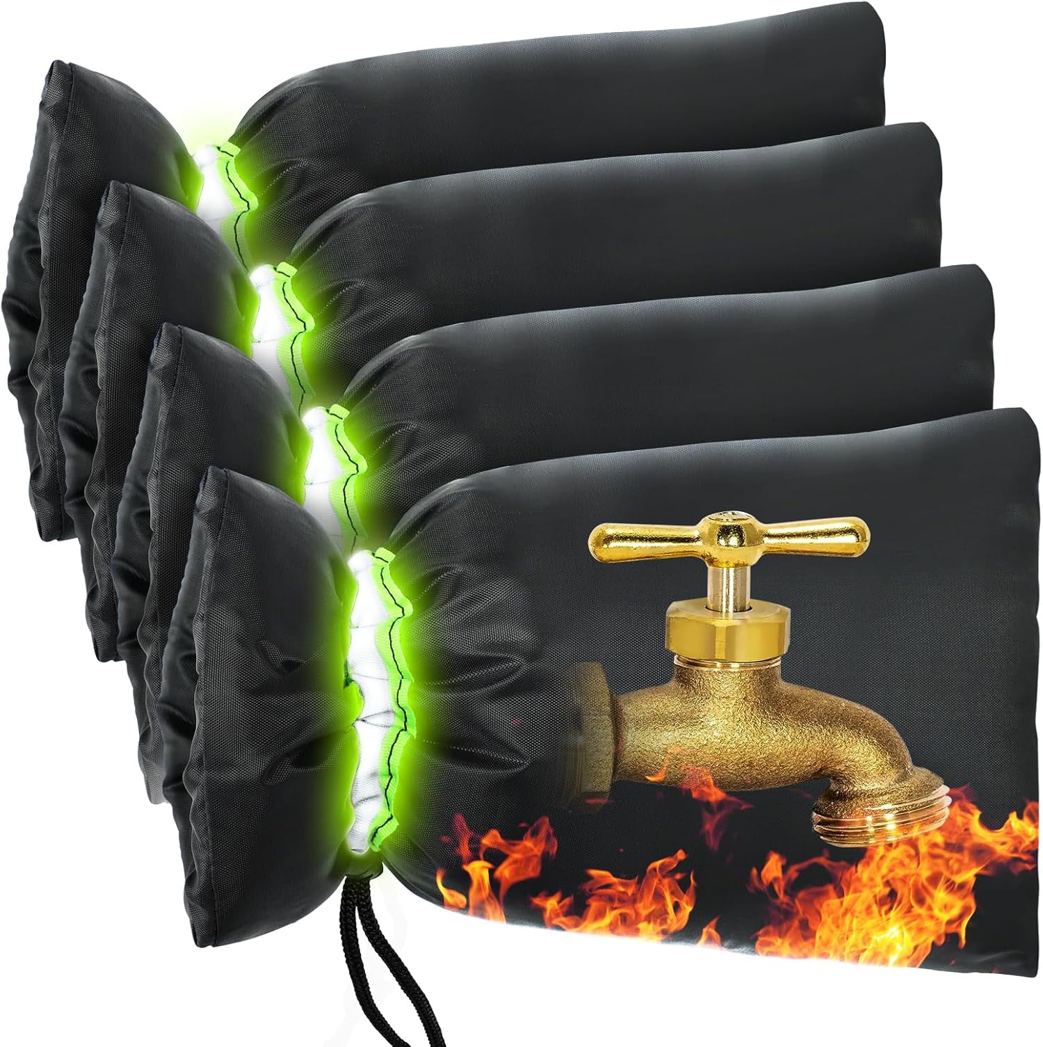 Outdoor Faucet Cover for Winter - 4 Packs 7.09''W x 10.24''H Water ...
