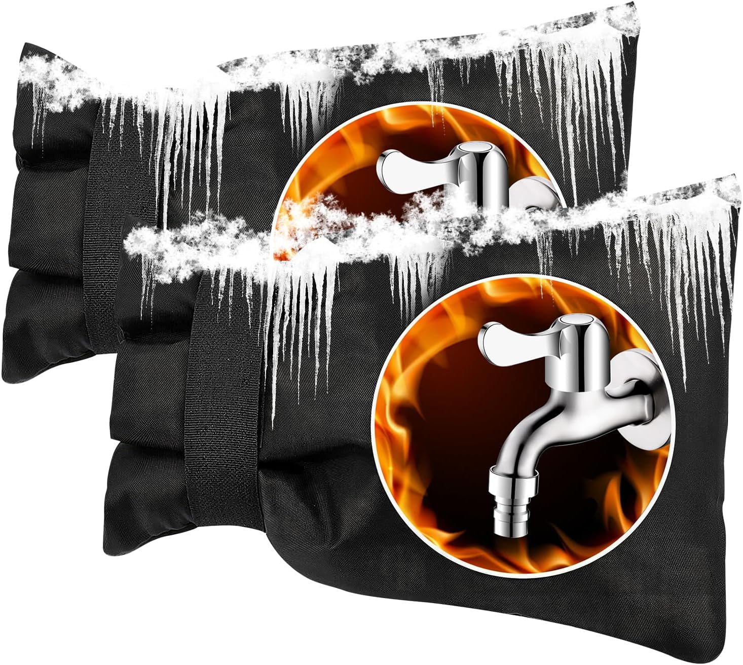 Outdoor Faucet Covers for Winter Freeze Protection, 2 Pack Outside ...