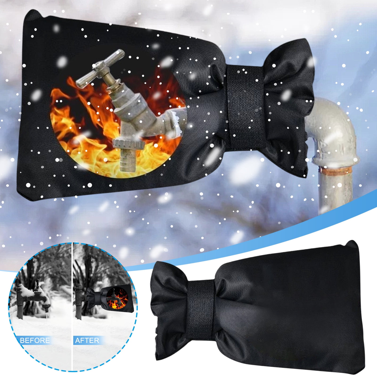 Outdoor Faucet Covers for Winter, Insulated Spigot Cover, Waterproof ...
