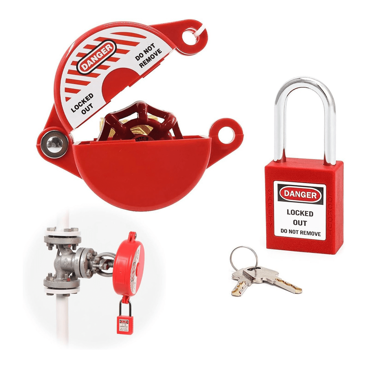 Outdoor Faucet Lock with Safety Padlock - Water Spigot Lock, Hose Bib ...