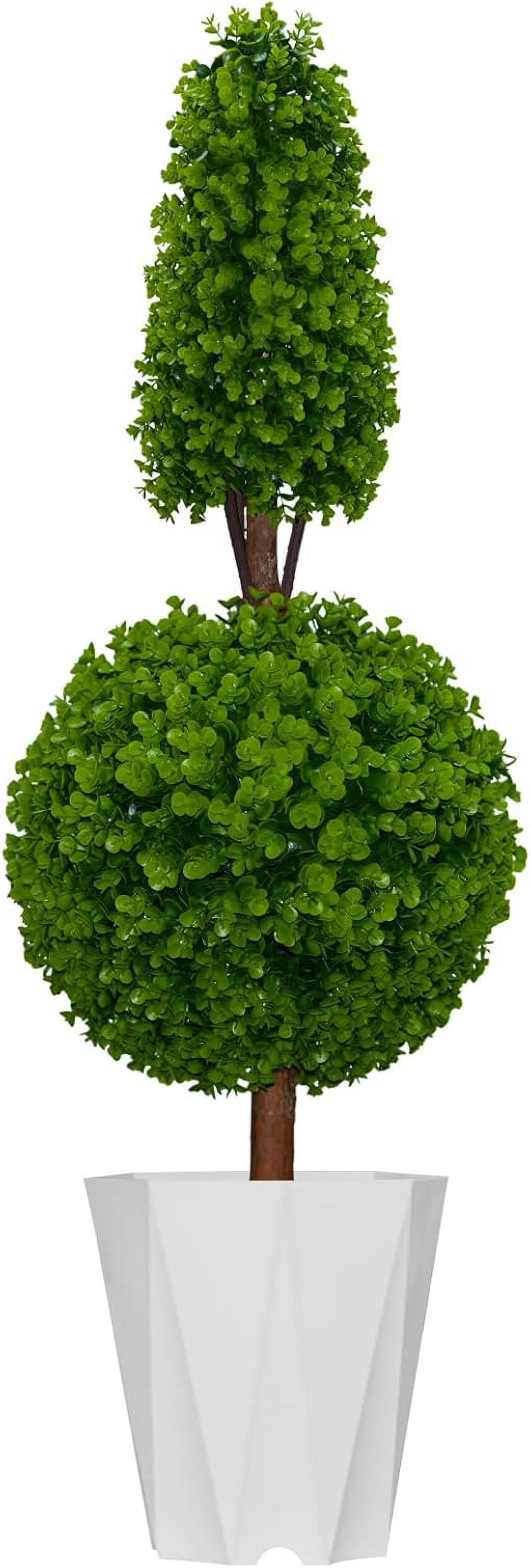 Outdoor Faux Boxwood Trees 3.6ft - Artificial Cone Topiary Plants for ...