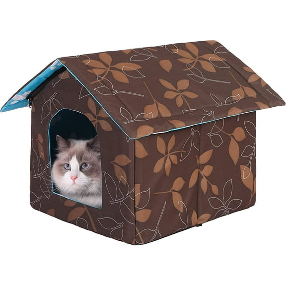 Outdoor Cat House Elevated,Insulated Feral Cat House Outdoor for Winter ...
