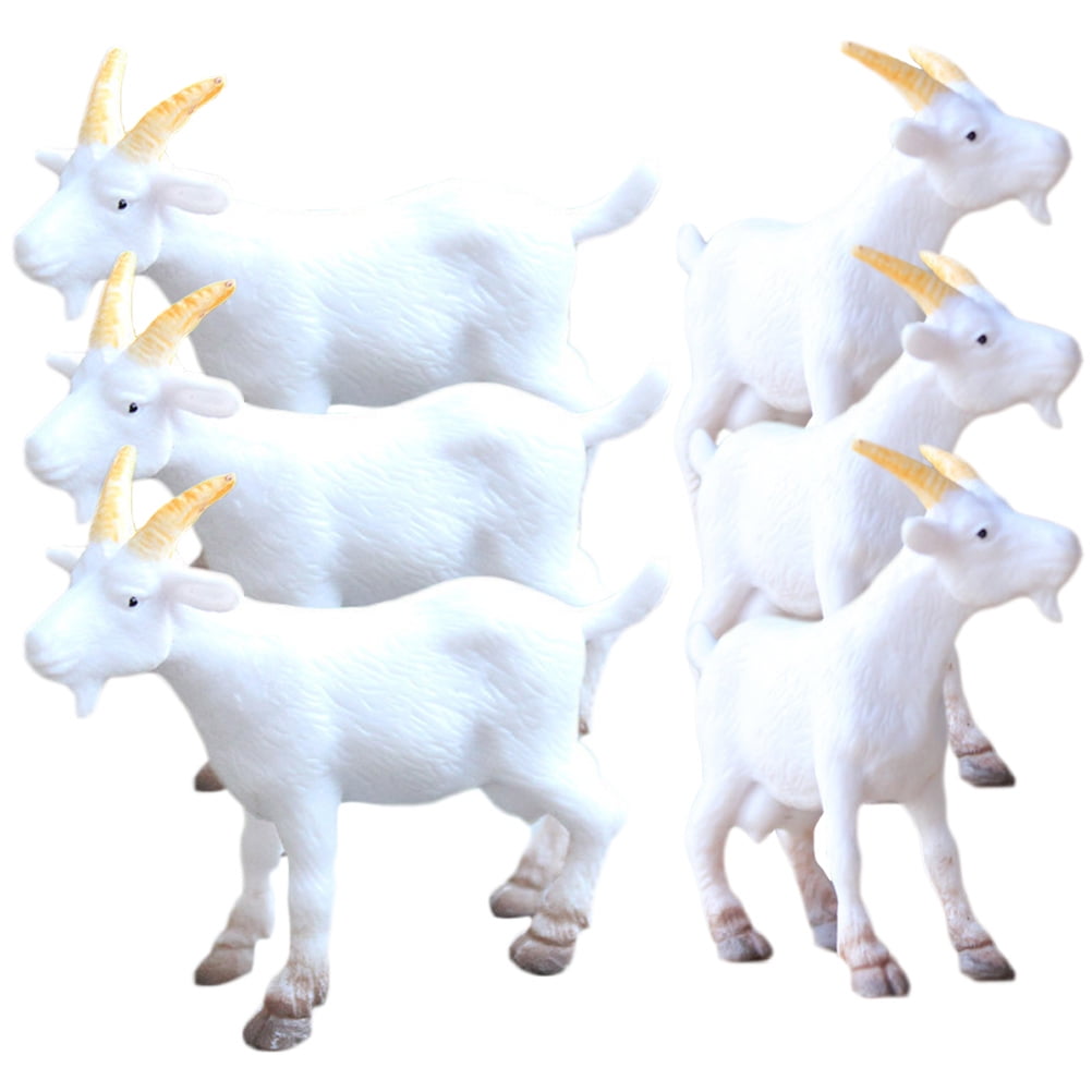 Outdoor Figurines,6Pcs Simulated Goat Figurines Small Goat Statues Fake ...