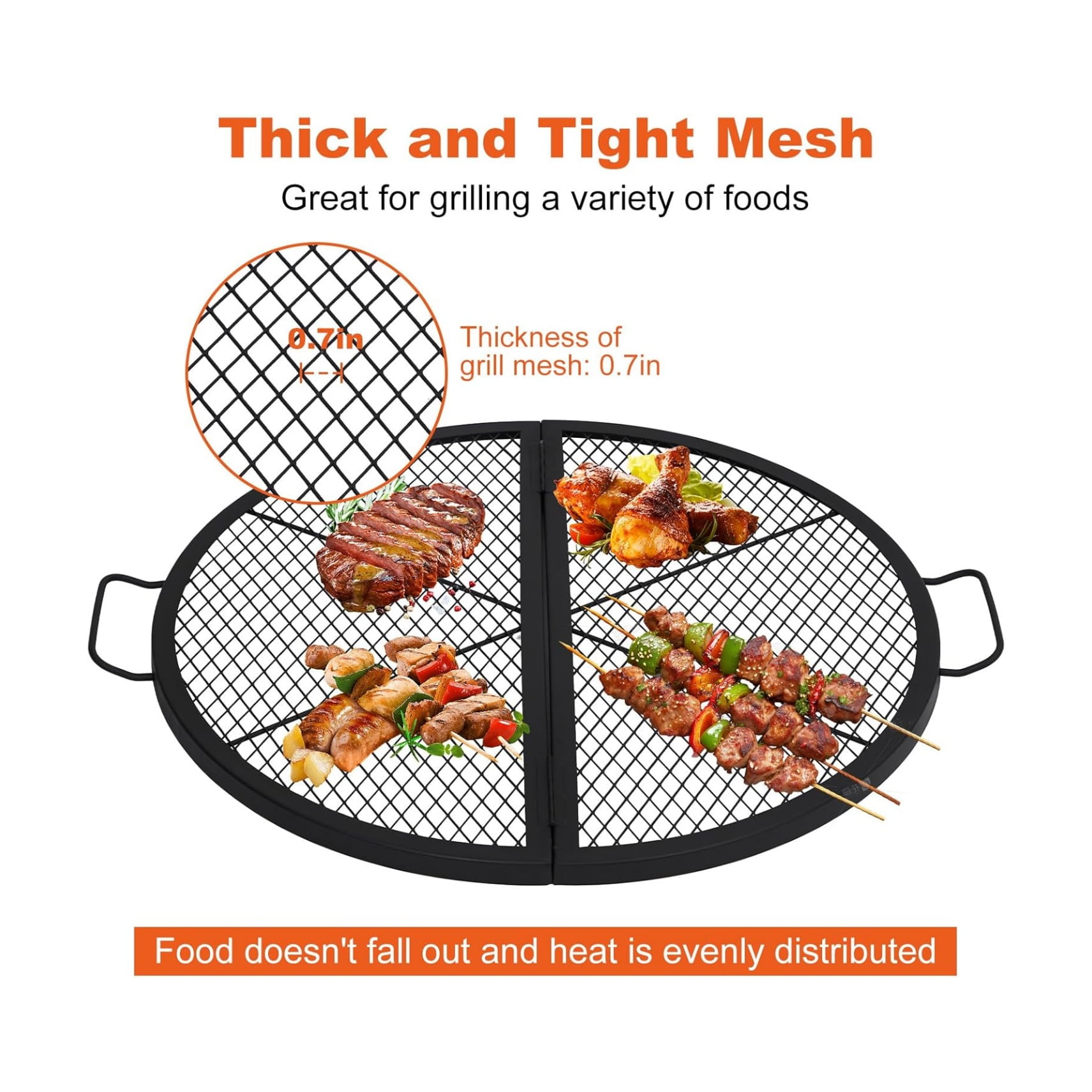 Outdoor Fire Pit Cooking Grill Grate, X-Marks Fire Pit Grill Cooking ...