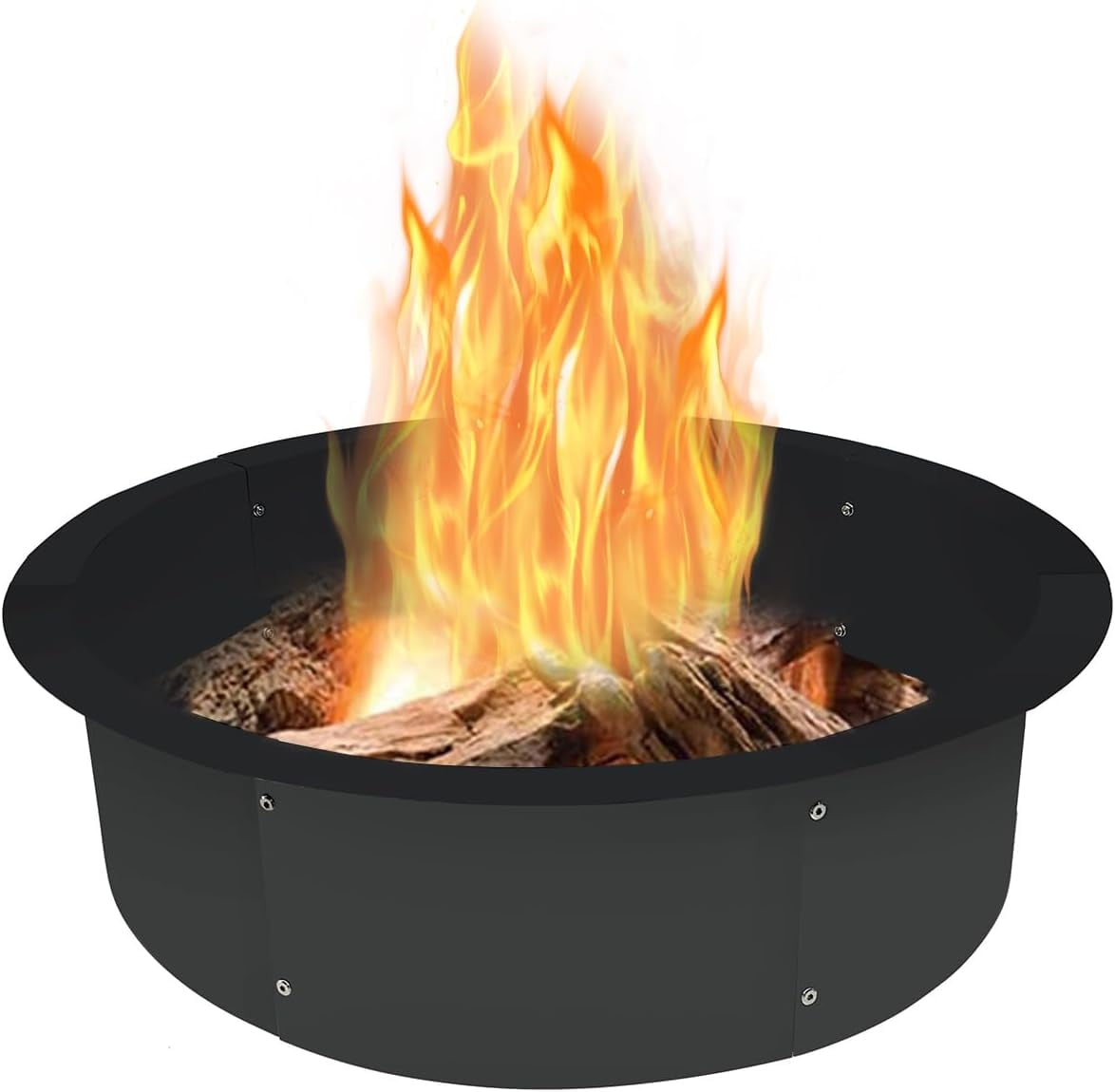 Outdoor Fire Pit Ring Liner 35-Inch Outer/31-Inch Inner Diameter, Heavy ...