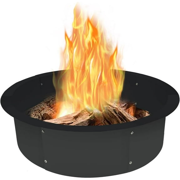 SOULGEL Outdoor 35-Inch Outer/31-Inch Inner Fire Pit Ring Smokeless ...