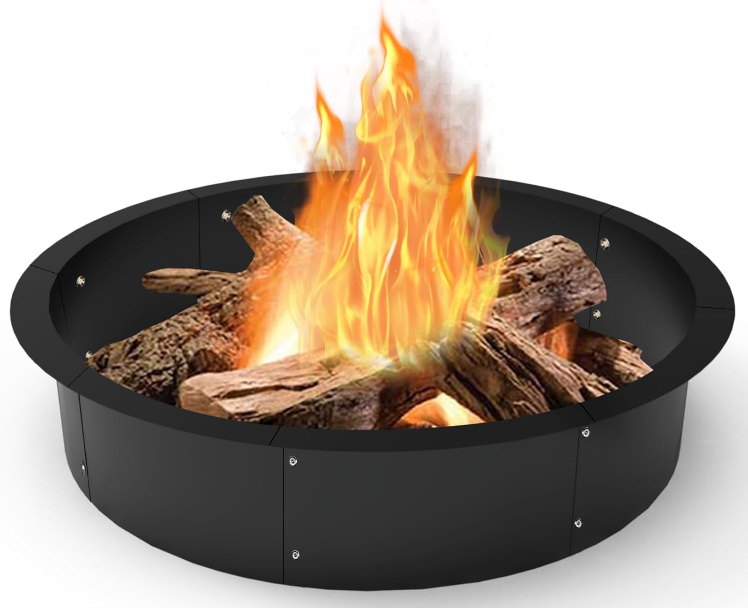 Outdoor Fire Pit Ring Liner 40-Inch Outer/36-Inch Inner Diameter, Heavy ...