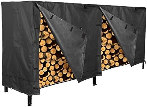 Outdoor Firewood Racks Cover 8 ft, Heavy Duty Waterproof Log Cover with ...