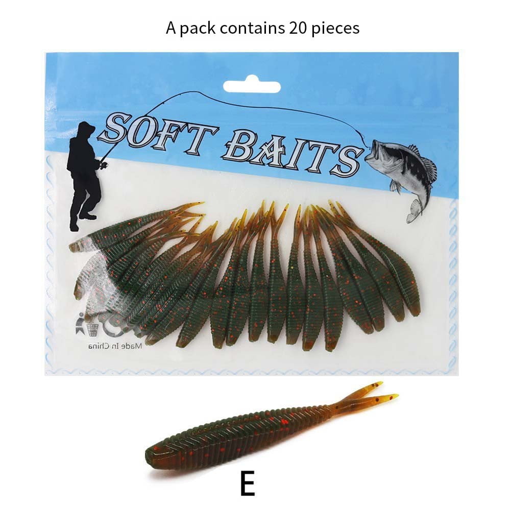 Outdoor Fishing Lures Salt Flavor Enhanced Forktail Soft Bait - 20 ...