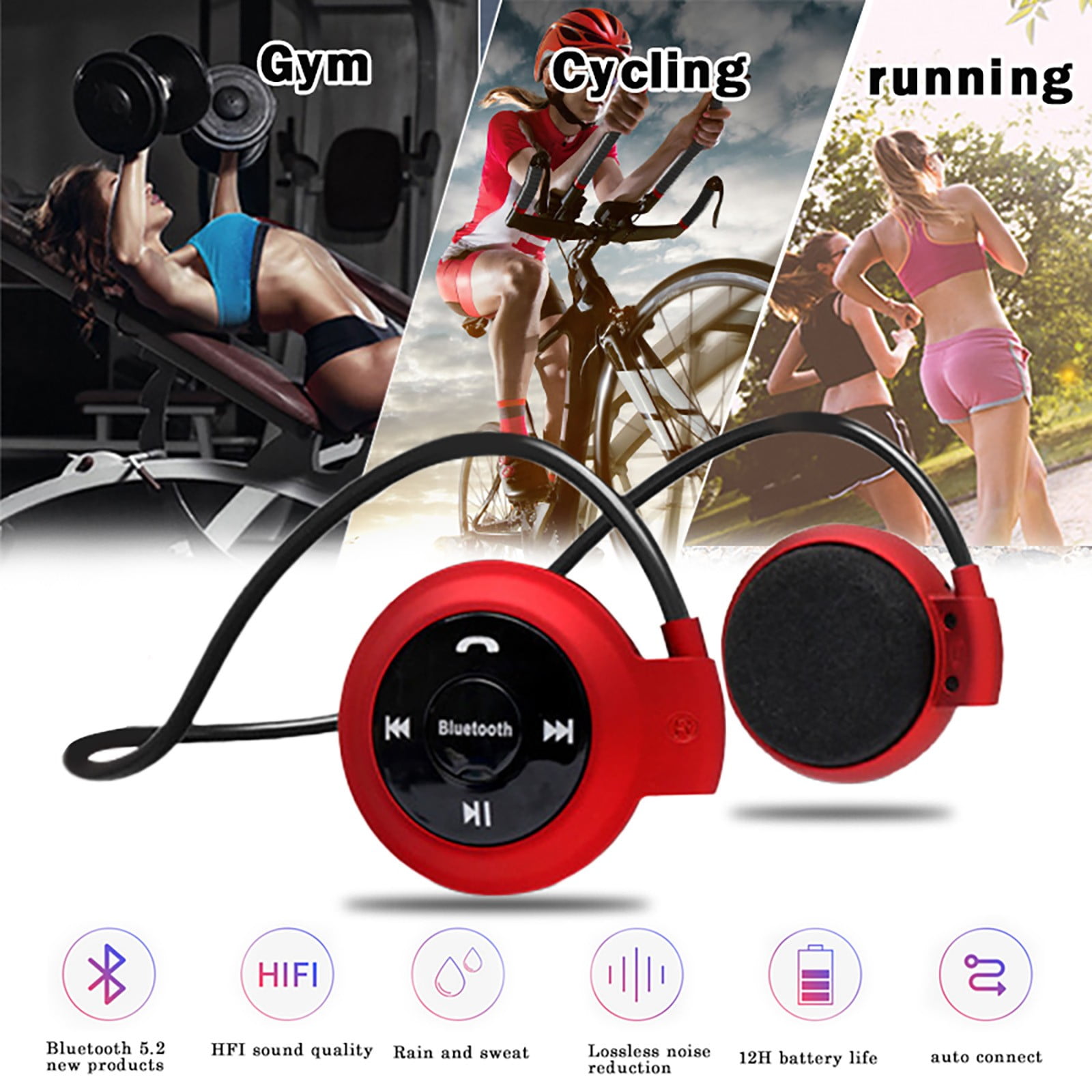 Outdoor Fitness Home New Wireless Sports Music Headset Mini Earbuds ...