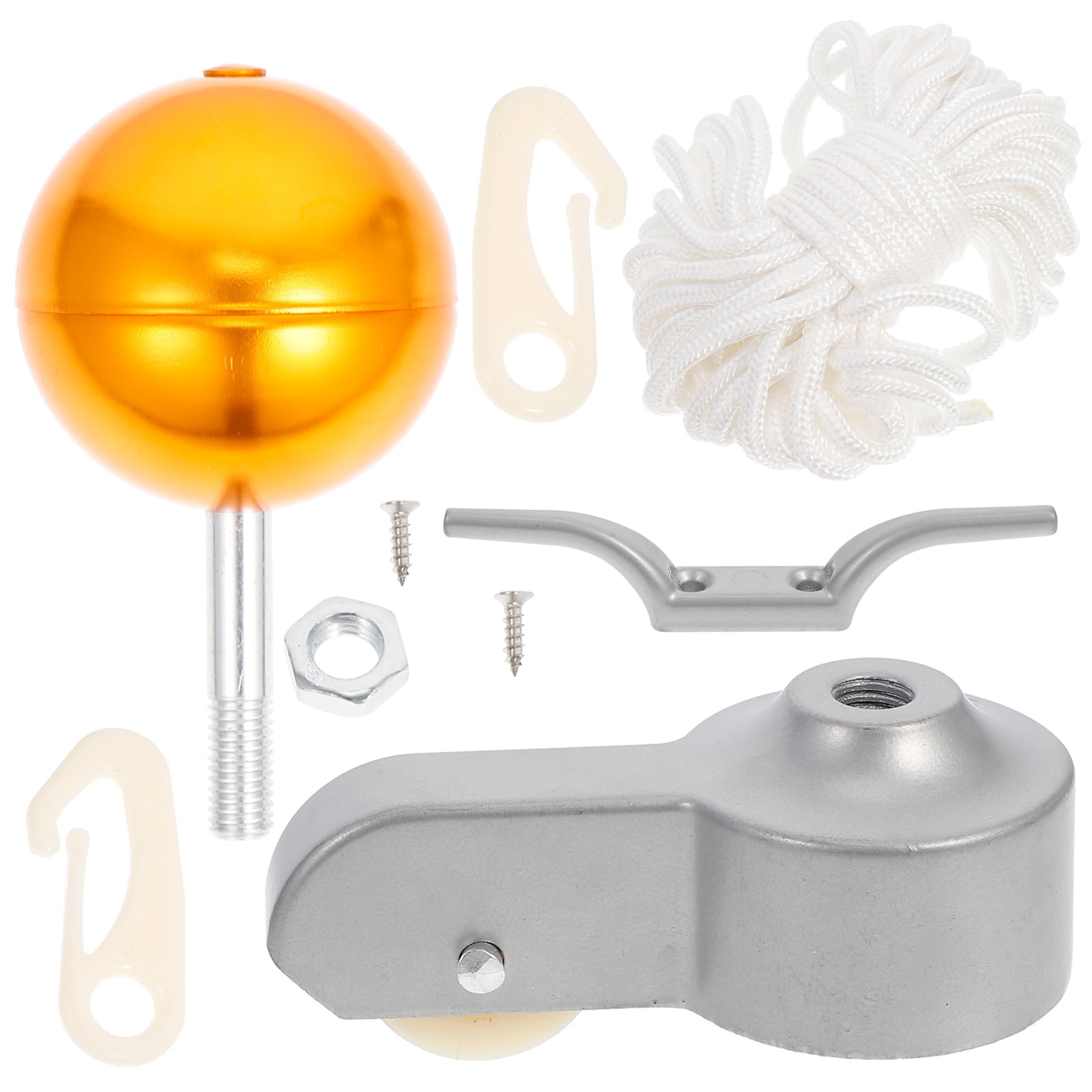 Outdoor Flagpole Accessories Cleat Hook Repair Kit Swivel Hooks Poles ...