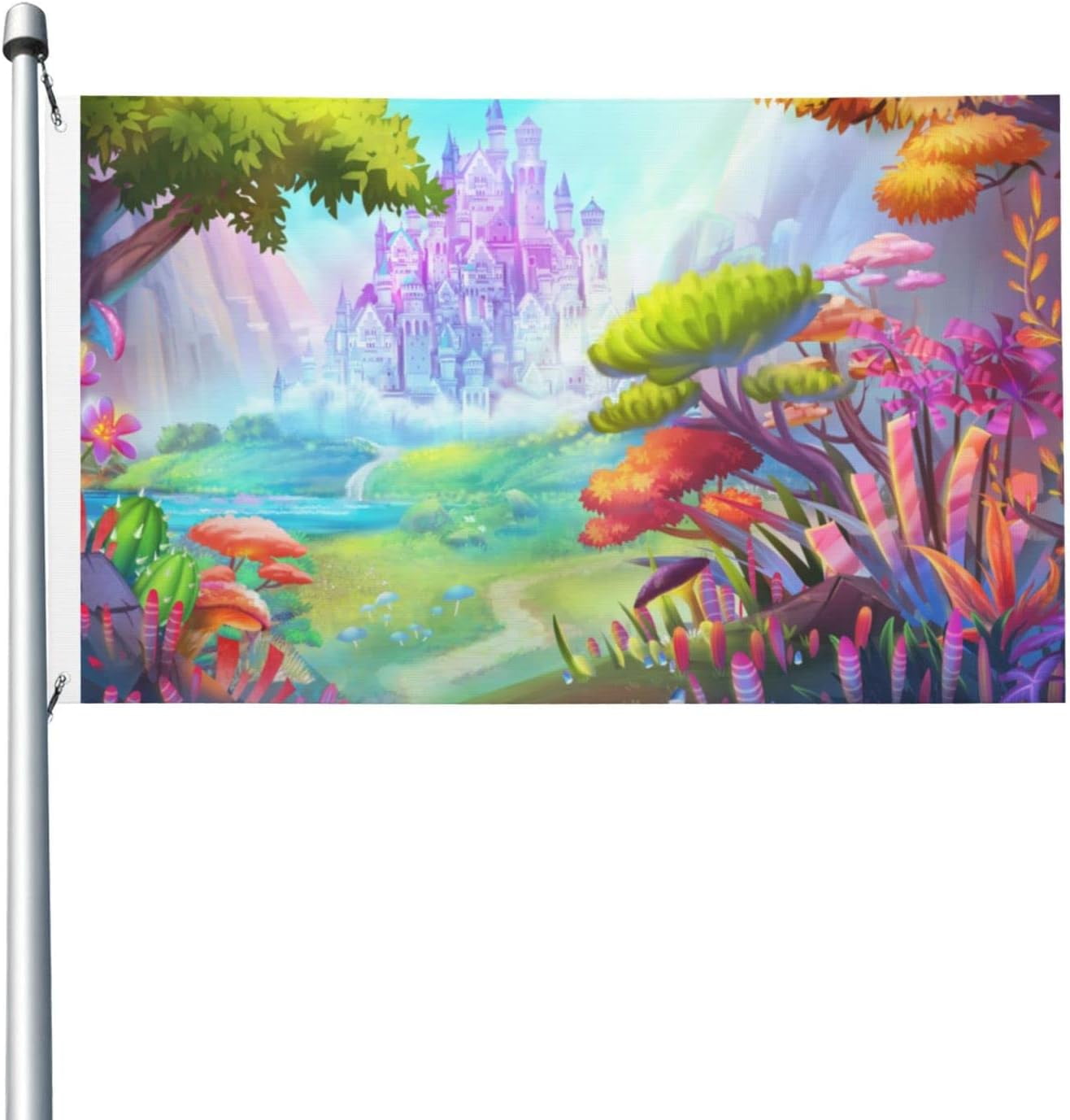 Outdoor Flags Fairy Tale Castle Summer Garden flag Yard Flags 3x5 ft ...