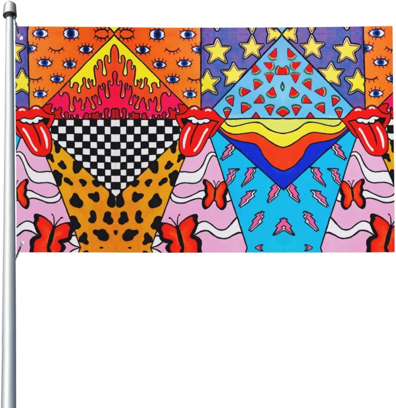 Outdoor Flags Hippie painting Summer Garden flag Double Sided Yard ...