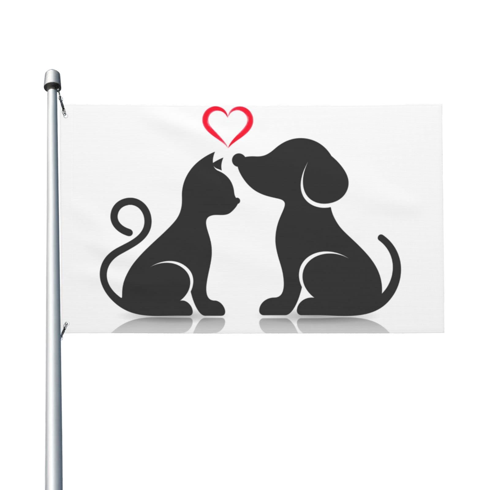 Outdoor Flags Love cat and dog Flags Garden flag Double Sided Yard ...