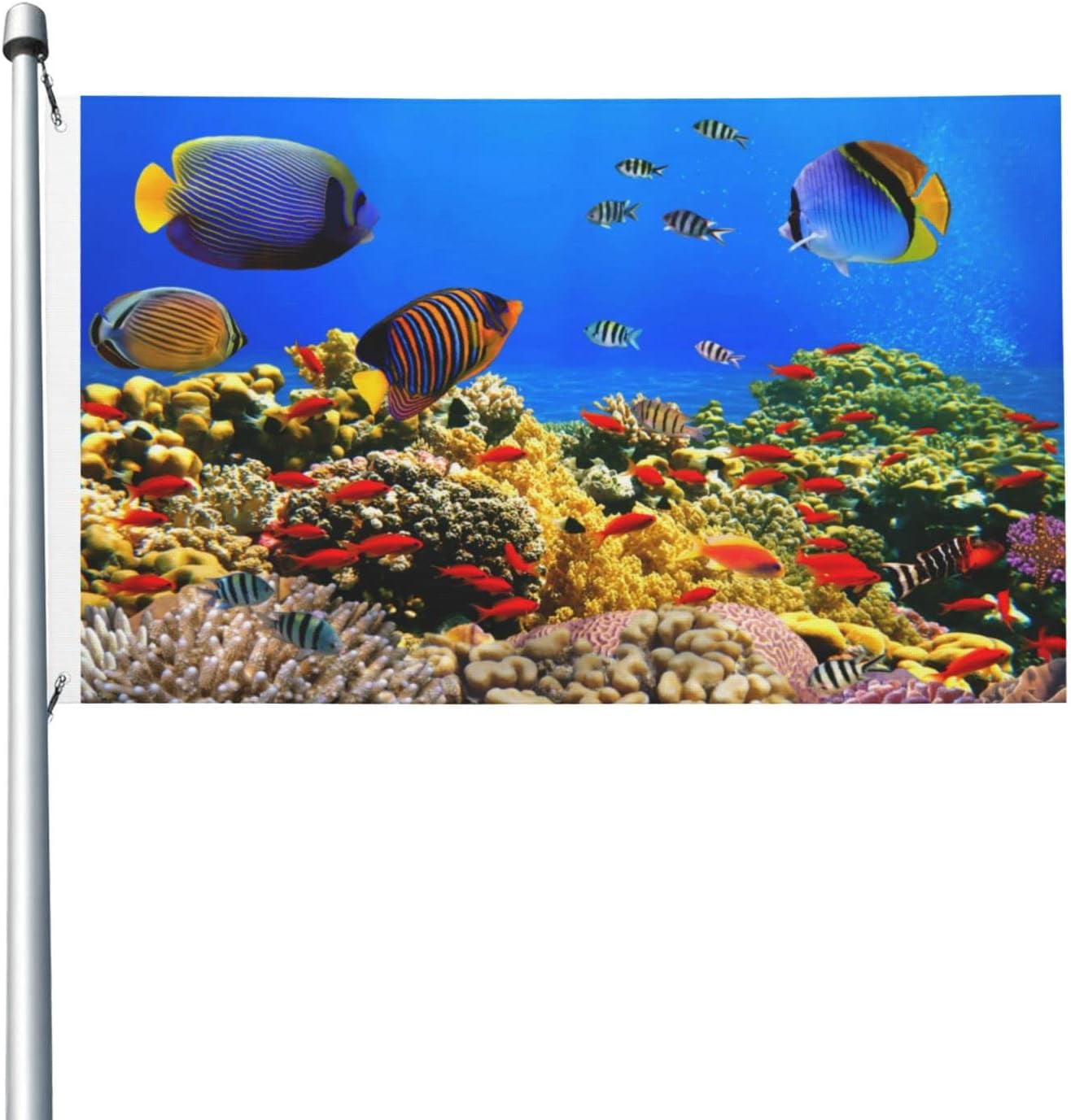 Outdoor Flags Underwater World Corals Tropical Colorful Fish Flags ...