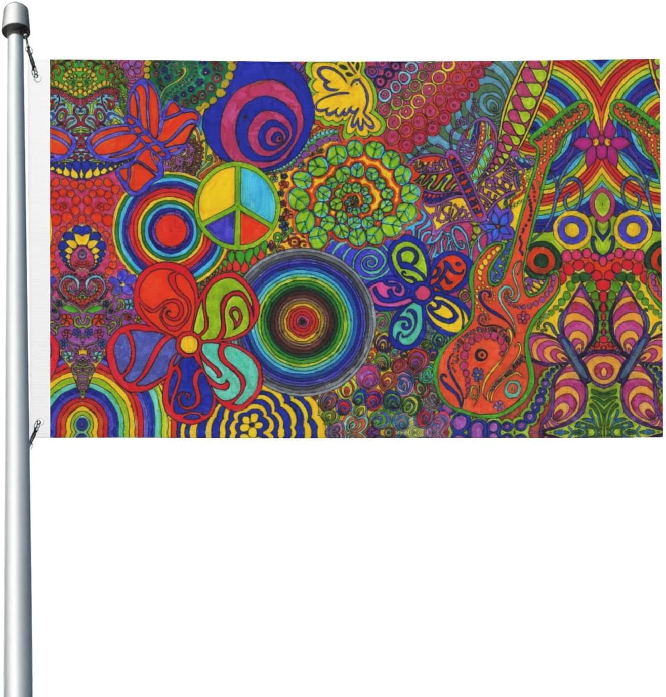 Outdoor Flags Vintage Peace Sign Flags Garden flag Double Sided Yard ...