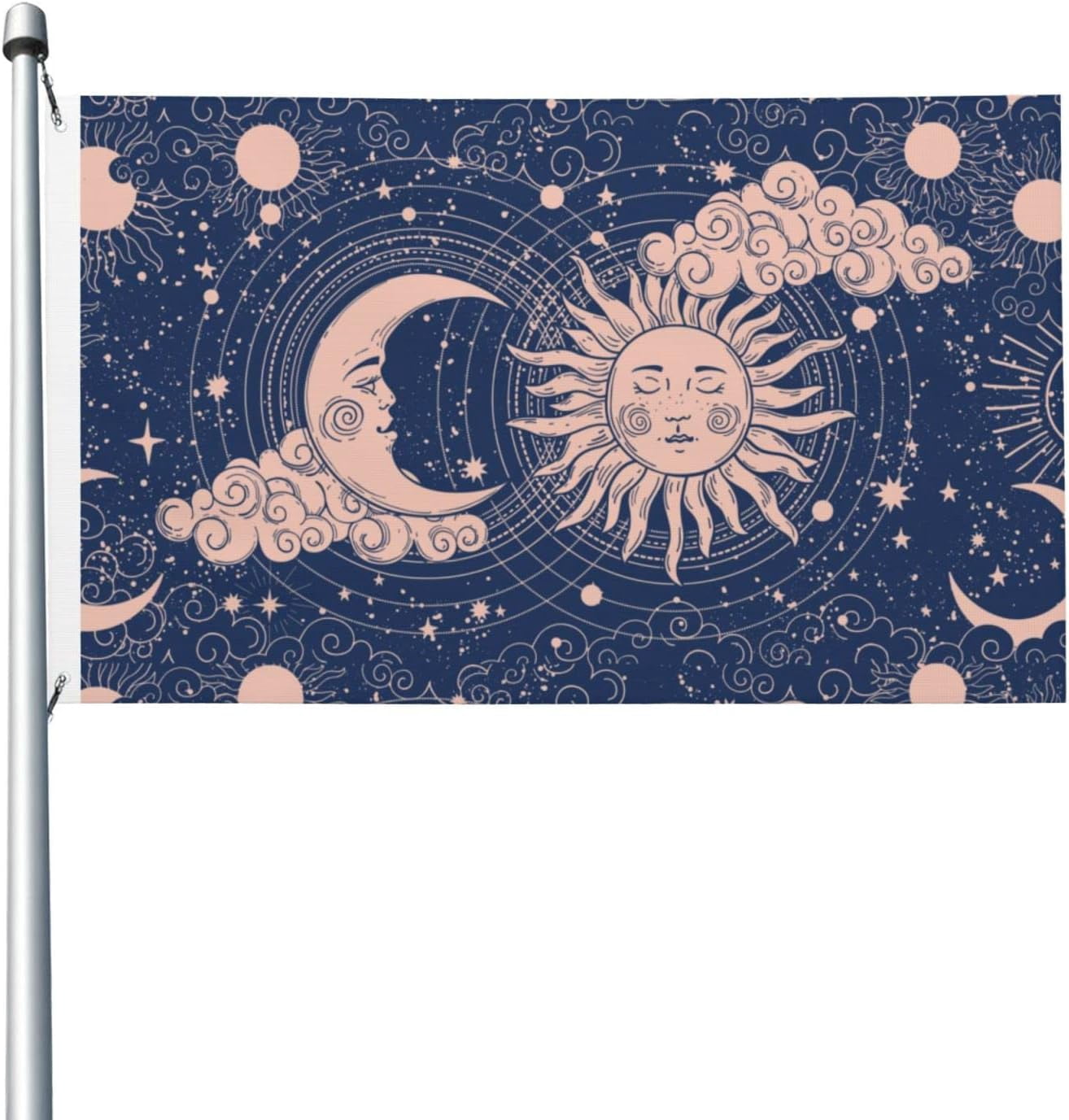 Outdoor Flags moon and sun Flags Garden flag Yard Flags 4x6 ft Spring ...