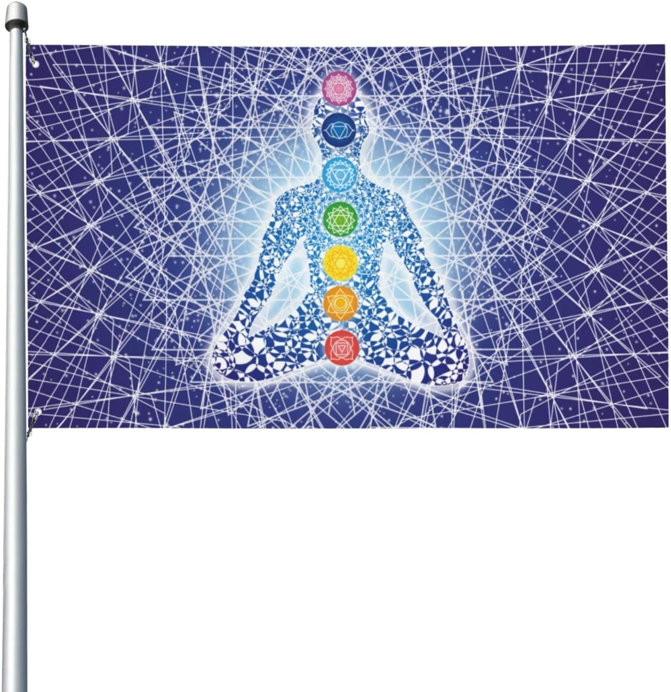 Outdoor Flags yogi in a lotus asana Summer Garden flag Yard Flags 4 ...