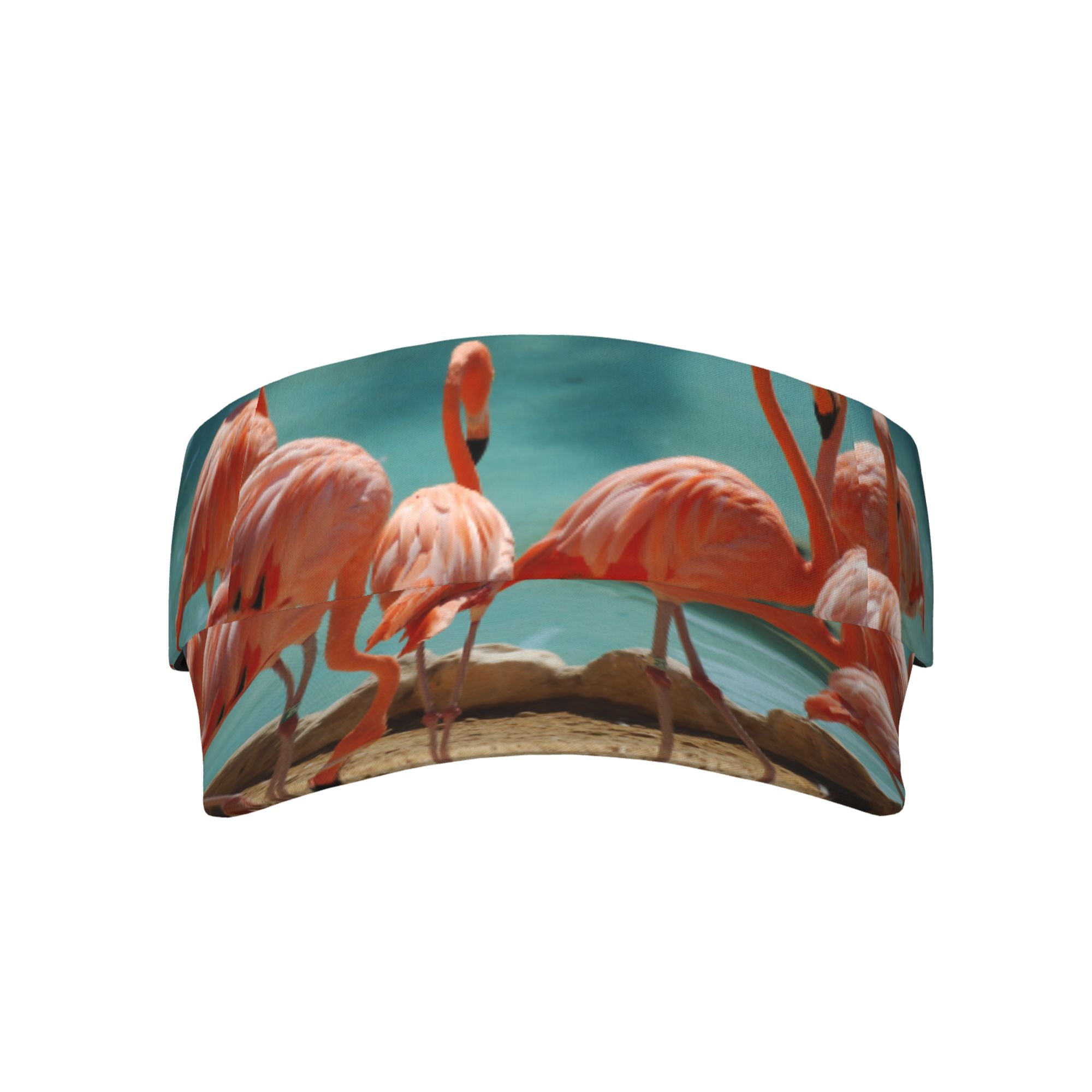 Outdoor Flamingoes Standing at Pool Sun Visor Hats for Women Men ...
