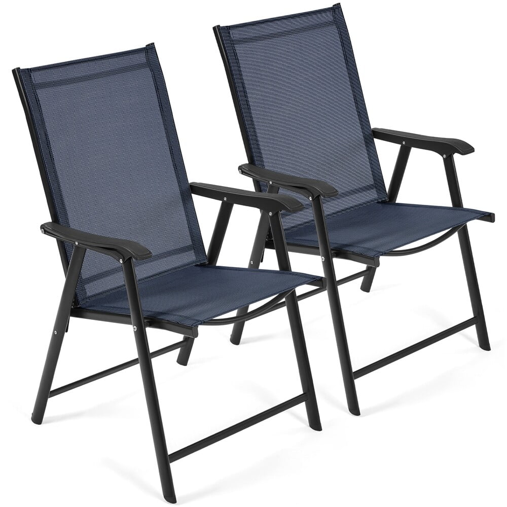 Outdoor Floding Patio Chairs with Armrest and Backrest for Garden, Lawn ...