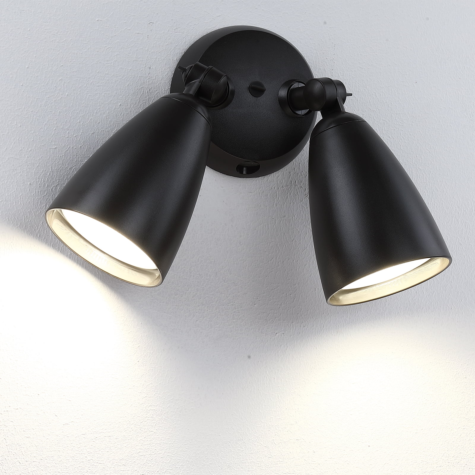 Outdoor Flood Light Fixtures With Dual Adjustable Heads,1500lm Exterior ...