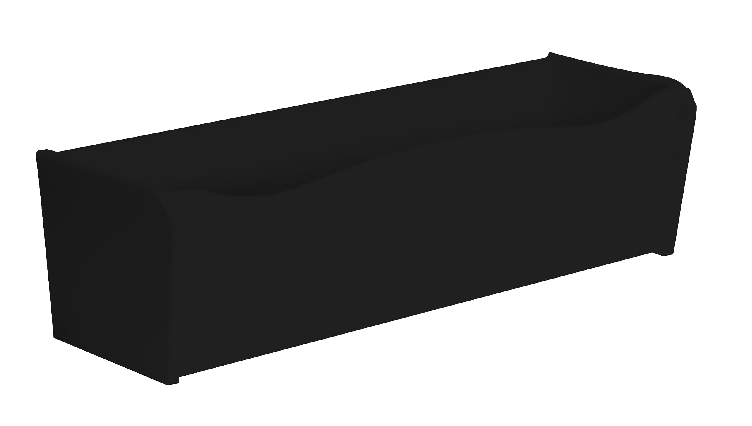 Outdoor Flower Planter Box 18 x 6 x 5 Inches, Black Polyethylene for ...