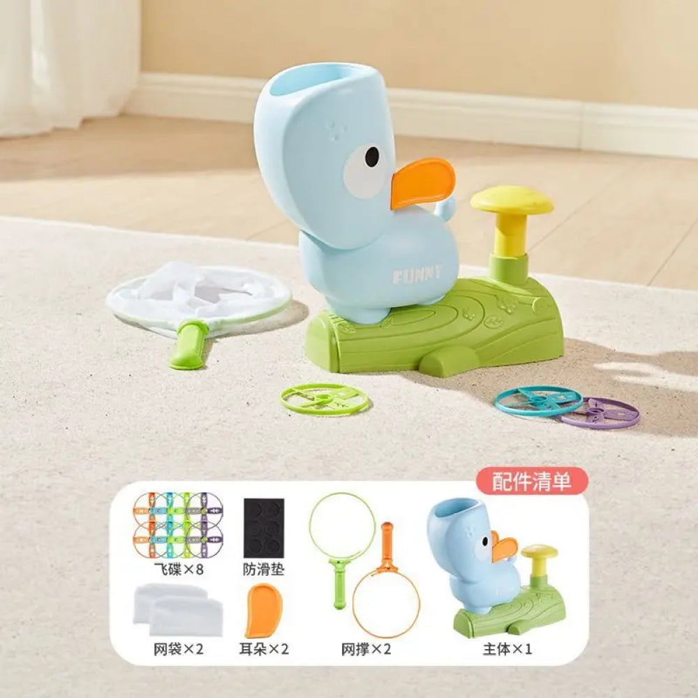 Outdoor Flying Air Disc Launcher Toys for Kids Disc Flying Game ...