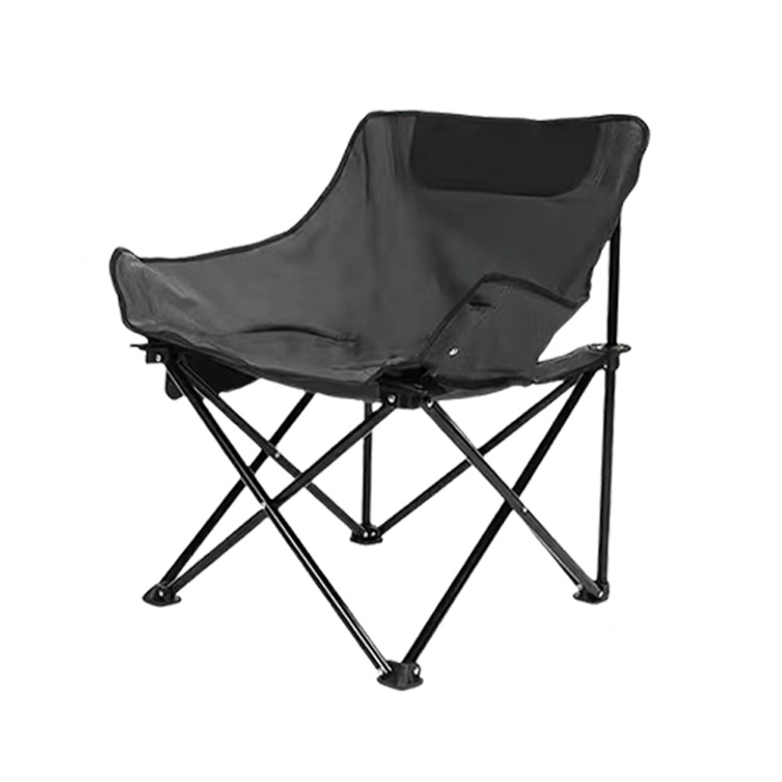 Outdoor Folding Beach Chair with Anti-Sinking Large Feet Back Support ...