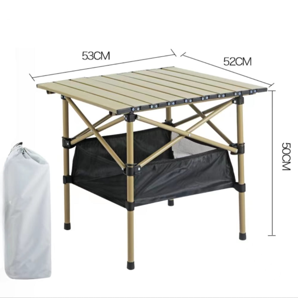 Outdoor Folding Long Table Portable Storage Black Camping Desk Barbecue ...