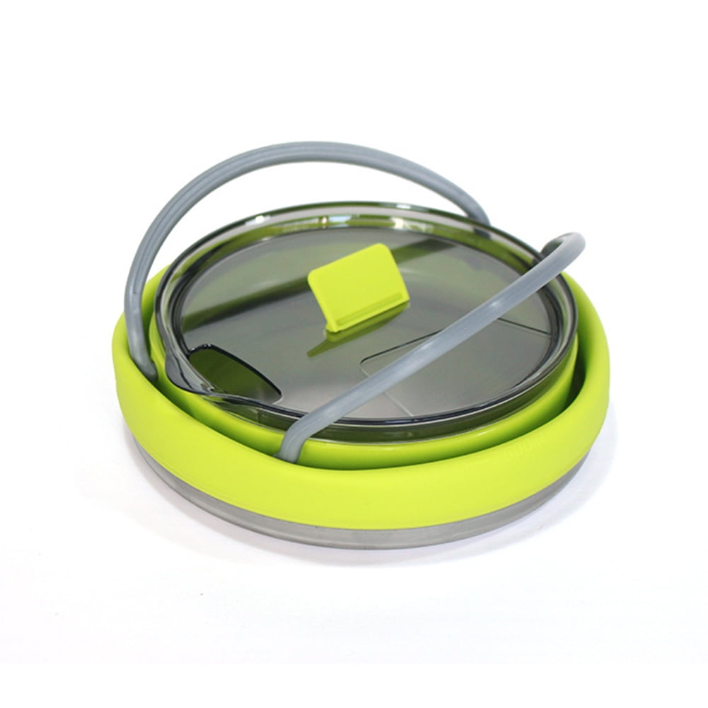 Outdoor Folding Silicone Kettle Portable Mini Boiling Pot w/ Handle ...