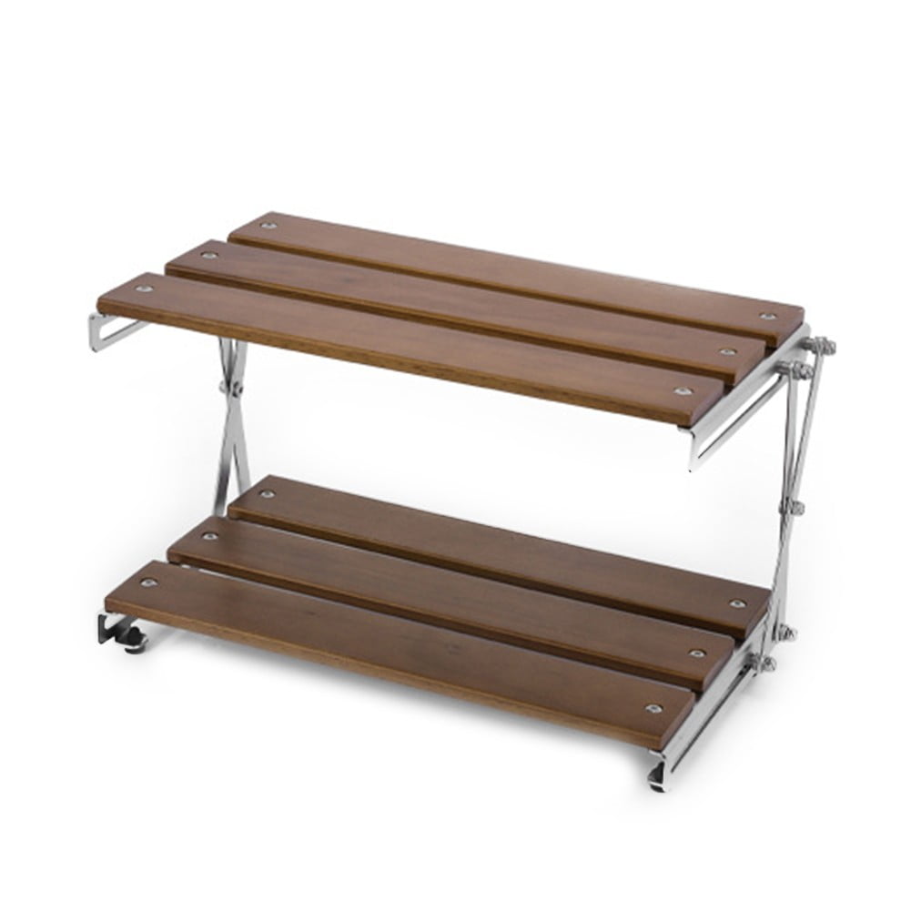 Outdoor Folding Storage Rack Folding Table Shelf for Picnic Camping ...