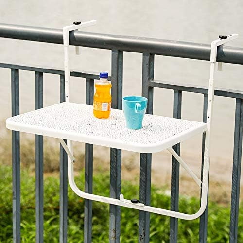 Outdoor Folding Table Leisure Balcony Railing Guardrail Hanging Table ...